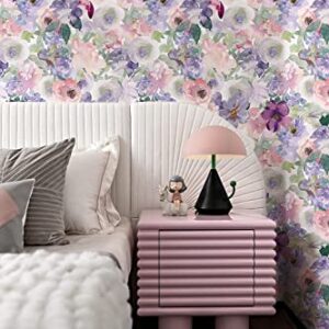 Luvdecor Floral Peel and Stick Wallpaper Removable Wallpaper Peel and Stick Boho Wallpaper for Bedroom Bathroom Renter Wallpaper Floral Contact Paper for Kitchen Cabinet Accent Wall 17.7 * 118in