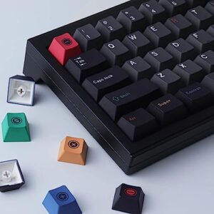 Tsungup Black Grey Keycaps Full Set,134 Keys PBT Cherry Profile Custom Keyboard Keycaps for 60% 65% 70% 100% Cherry Gateron MX Switches Mechanical Gaming Keyboard