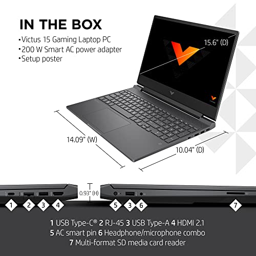 HP Victus 15 Laptop, FHD IPS 144Hz Display, 9ms Response Time, 13th Generation Intel Core i5-13500H, 16 GB RAM, 512 GB SSD, NVIDIA GeForce RTX 4050 GPU (6 GB), Windows 11 Home, 15-fa1010nr (2023)