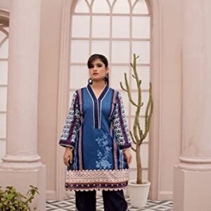 IshDeena Indian Kurta Set for Women Ready to Wear - Pakistani Dresses, Salwar Kameez, Palazzo Kurti Set, Shalwar Kameez Set (3X-Large/Blue)