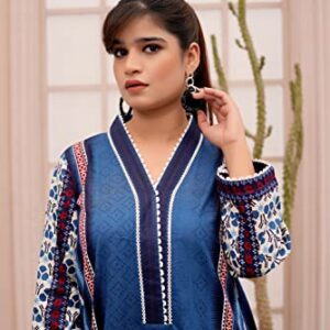 IshDeena Indian Kurta Set for Women Ready to Wear - Pakistani Dresses, Salwar Kameez, Palazzo Kurti Set, Shalwar Kameez Set (3X-Large/Blue)