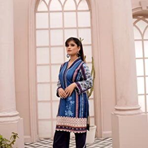 IshDeena Indian Kurta Set for Women Ready to Wear - Pakistani Dresses, Salwar Kameez, Palazzo Kurti Set, Shalwar Kameez Set (3X-Large/Blue)