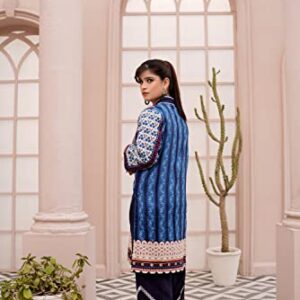 IshDeena Indian Kurta Set for Women Ready to Wear - Pakistani Dresses, Salwar Kameez, Palazzo Kurti Set, Shalwar Kameez Set (3X-Large/Blue)