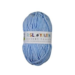 RSL YARN Velvet Yarn 2 SKEINS 100g(132yds) Yarn for CROCHEITING Crochet Yarn 120m Crochet Yarn Baby Yarn Blanket Yarn Chenille Yarn Thick Yarn Knitting Yarn Soft Yarn AMIGURUMI Yarn Plush Yarn (103)