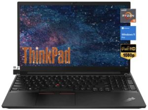 lenovo 2023 newest thinkpad e15 gen 4 business laptop, 15.6'' fhd ips display 300 nits, hex-core amd ryzen 5 5625u (upto 4.3ghz), 16gb ram, 256gb nvme ssd, wifi, win 11 pro, w/marxsolcables, black