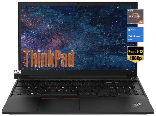 Lenovo 2023 Newest ThinkPad E15 Gen 4 Business Laptop, 15.6'' FHD IPS Display 300 nits, Hex-Core AMD Ryzen 5 5625U (Upto 4.3GHz), 16GB RAM, 256GB NVMe SSD, WiFi, Win 11 Pro, w/MarxsolCables, Black