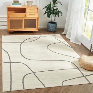 jinchan area rug 3x5 abstract rug grey gray rug aesthetic minimalist rug entryway indoor floor cover print carpet thin rug modern rug lightweight kitchen living room bedroom dining room office