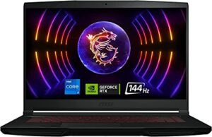 msi 2023 gf63 thin 15.6" 144hz fhd ips gaming laptop 10-core intel i7-12650h nvidia rtx4050 6gb gddr6 32gb ddr4 2tb nvme ssd hdmi wifi ax rj45 usb-c w/dp backlit keyboard windows 10 pro w/re usb