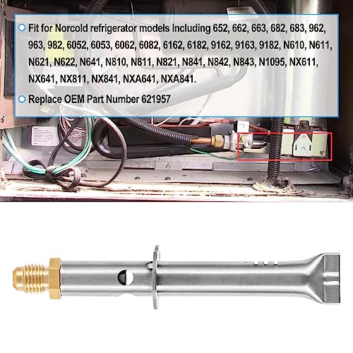 621957 Refrigerator Burner Orifice Assembly Replacement Parts Kit Fit for Norcold N1095, N61X, N62X, N64X, N81X, N82X, N84X Series RV Refrigerator