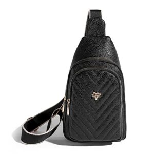 Anfei Sling Backpack Sling Bag for Women, Chest Bag Daypack Crossbody Sling Backpack (C-Black Sling Bag)