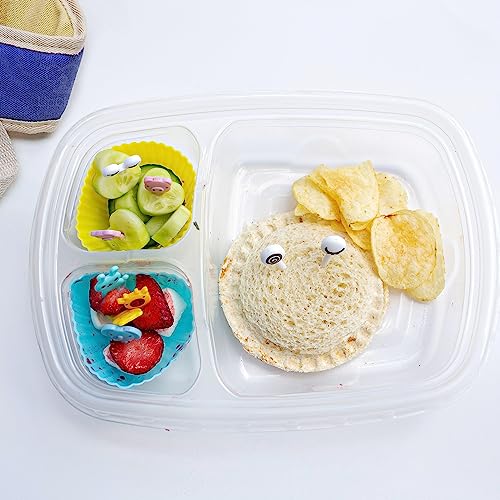 UpChefs Bento Box Accessories - Crustable Sandwich cutters for kids - Food Picks - Silicone Lunch Box Dividers - Veggie Cutters - Uncrustable Sandwich Cutter and Sealer - School Lunch Accessories