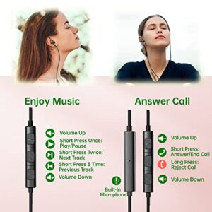 USB C Headphone Wired Earbuds for Samsung Galaxy S23 Ultra 5G S21 S20 S22 A53, Type C in-Ear Earphones with Microphone Magnetic Stereo Digital for Galaxy S21 FE Note 20 Google Pixel 7 Pro