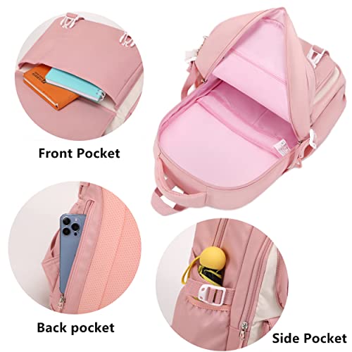 QHRIDS Girls Backpack Aesthetic Laptop Backpacks 15.6 Inch Kids Elementary College School Bag Kawaii Large Bookbag Anime Casual Travel Daypack for Teen Girls Women Students