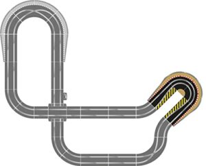 scalextric hairpin curve extension pack 1:32 slot car race track accessory c8195