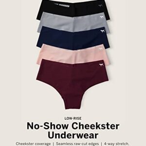 Victoria's Secret PINK No Show Cheekster, 5 Pack Panties for Women (M)