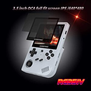 RG351V Handheld Game Console 3.5 Inch Portable Double TF 64G Card Handheld Retro Video Game Built in WiFi Game Console U.S. Seller!!! (Anbernic RG351V Gray)