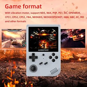 RG351V Handheld Game Console 3.5 Inch Portable Double TF 64G Card Handheld Retro Video Game Built in WiFi Game Console U.S. Seller!!! (Anbernic RG351V Gray)