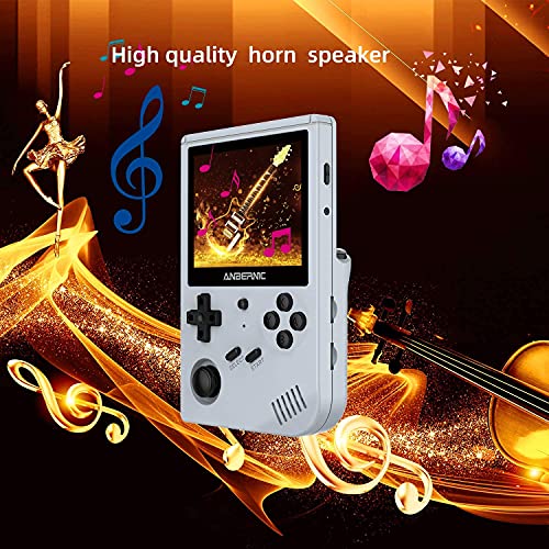 RG351V Handheld Game Console 3.5 Inch Portable Double TF 64G Card Handheld Retro Video Game Built in WiFi Game Console U.S. Seller!!! (Anbernic RG351V Gray)