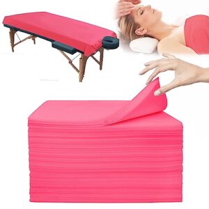 100pcs disposable massage table sheets, non-woven bed breathable sheet, 31"*71" thin bed covers for beauty spa salon hotel table cover