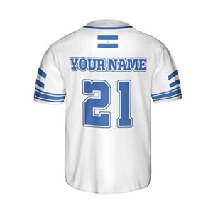 Personalized Nicaragua Baseball Jersey, Custom Nicaragua Baseball Jersey for Men & Women, Nicaraguan Camisas Shirt (Style 6)