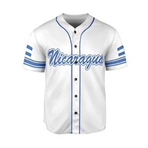 Personalized Nicaragua Baseball Jersey, Custom Nicaragua Baseball Jersey for Men & Women, Nicaraguan Camisas Shirt (Style 6)