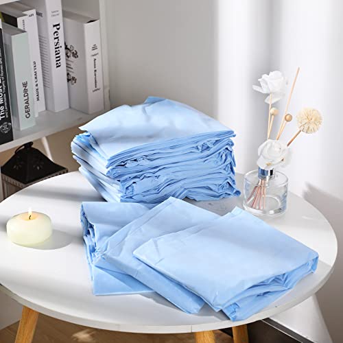 Mixweer 30 Pcs Massage Table Sheets Non Woven Fitted Spa Bed Cover Protective Breathable Disposable Sheets for Beauty Salon Skincare, 39 x 87 Inches (Blue)