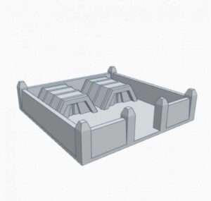 military ammo depot 6mm/8mm terrain compatible with epic, adeptus titanicus, hex maps