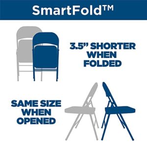 COSCO SmartFold® Fabric Folding Chair, 4-Pack, Gray