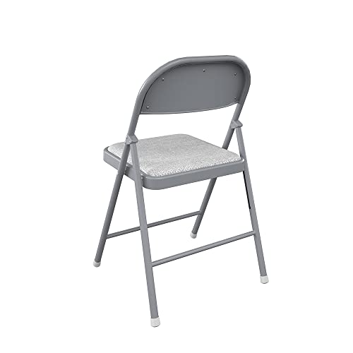 COSCO SmartFold® Fabric Folding Chair, 4-Pack, Gray