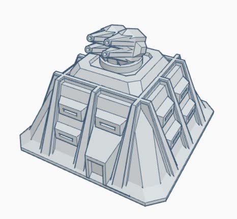 Quad Gun Turret Emplacement 6mm/8mm Terrain Compatible Epic, Adeptus Titanicus, Hex Maps