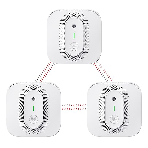 X-Sense Combination Smoke and Carbon Monoxide Detector with Voice Location, Wireless Interconnected Smoke Detector Carbon Monoxide Detector Combo, Model XP02-WR, 3-Pack