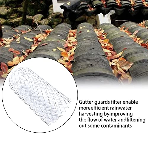 1/4pcs Roof Gutter Guard Filter,Guard Filters Debris Drain Net Cover Stops Blockage Strainer for Preventing Blockage Leaves(1pc)