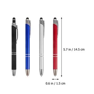 Light Pen 4pcs Touchscreen Stylus Pen Metal Lighted Ballpoint Pens Multi-Functional Led Light Pens Office Writing Pens for Classsroom Awards Office Pens Ballpoint