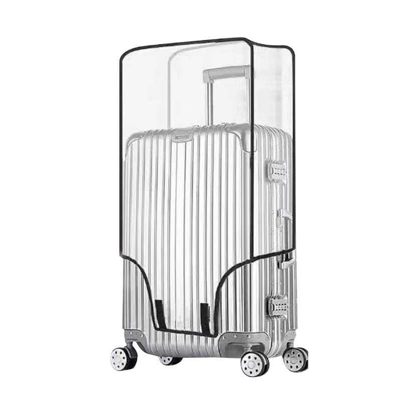 Clear Suitcase Cover - 20 24 26 28 30 Inch Waterproof PVC Suitcase Cover - Transparent Travel Suitcase Wrap - Protective Cover Case for Wheeled Luggage (20-Inch)