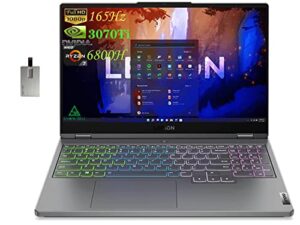 lenovo 2022 legion 5 gen 7 15.6" fhd 165hz gaming laptop, amd ryzen 7 6800h, 32gb ddr5 ram, 1tb pcie ssd, nvidia geforce rtx 3070ti, 4zone rgb backlit keyboard, gray, win 11 pro, 32gb usb card