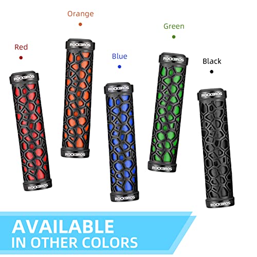 ROCKBROS Bike Handle Grips Non-Slip Bike Grips Double Lock-on Bicycle Handlebar Grips for BMX, MTB, Scooters, Folding Bikes 22.2mm