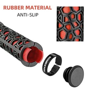 ROCKBROS Bike Handle Grips Non-Slip Bike Grips Double Lock-on Bicycle Handlebar Grips for BMX, MTB, Scooters, Folding Bikes 22.2mm