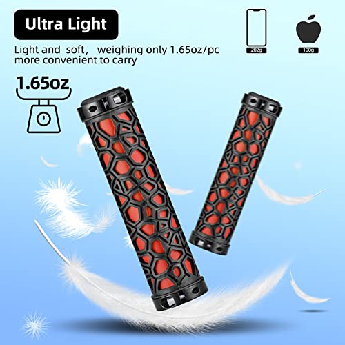 ROCKBROS Bike Handle Grips Non-Slip Bike Grips Double Lock-on Bicycle Handlebar Grips for BMX, MTB, Scooters, Folding Bikes 22.2mm