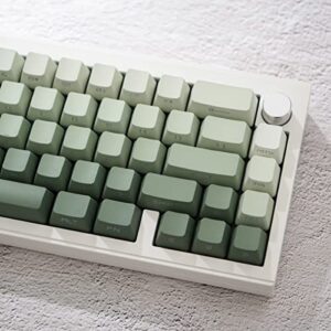 134 Keys Double Shot PBT Keycaps OEM Profile Gradient Green Backlit Keycap Set Fit for 61/64/87/104/108 Cherry Mx Switches Mechanical Keyboard