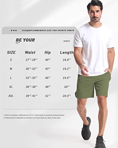 CANGHPGIN 2 Pack Mens Workout Athletic Shorts 7 inch Inseam Quick Dry Hiking Shorts Men Lightweight Sports Gym Shorts Running