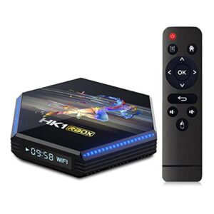 android 11.0 tv box, android box 4gb ram 64gb rom, supports 2.4g/5g dual wi-fi, usb 3.0, support 4k,bt4.1, h.265 smart tv box, with remote control