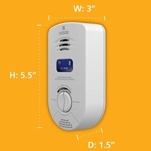 Kidde Smart Carbon Monoxide Detector & Indoor Air Quality Monitor, Plug In Wall, WiFi, Alexa Compatible Device, Voice & App Alerts