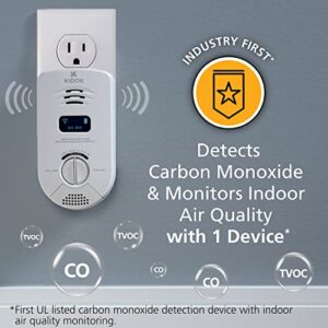 Kidde Smart Carbon Monoxide Detector & Indoor Air Quality Monitor, Plug In Wall, WiFi, Alexa Compatible Device, Voice & App Alerts