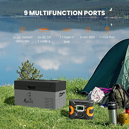 HOWEASY Portable Power Station, 300W (Peak 350W) Solar Generator (Solar Panel Not Included), 236Wh Backup Lithium Battery, with 110V/300W AC Outlet and LED Light, for CPAP Family Camping RV Emergency