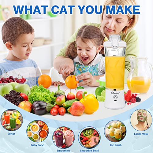 Portable Blender,22 Oz Mini Blender for Shakes and Smoothies,Personal Blender with Rechargeable USB,Fruit,Smoothie,Baby Food Mixing Machine Blender With 6 Blades,for Home,Kitchen,Travel,Sports