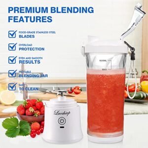 Portable Blender,22 Oz Mini Blender for Shakes and Smoothies,Personal Blender with Rechargeable USB,Fruit,Smoothie,Baby Food Mixing Machine Blender With 6 Blades,for Home,Kitchen,Travel,Sports