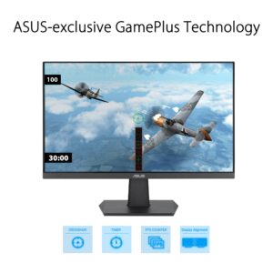 ASUS 24” (23.8-inch viewable) 1080P Eye Care Monitor (VA24EHF) - IPS, Full HD, Frameless, 100Hz, 1ms, Adaptive-Sync, for Working and Gaming, Low Blue Light, HDMI, VESA Mountable, Tilt, BLACK