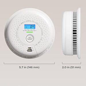 X-Sense Smoke and Carbon Monoxide Detector Combo, Wireless Interconnected Combination Smoke and Carbon Monoxide Detector with LCD Display & 10-Year Battery, RF Interconnected Model, 1-Pack