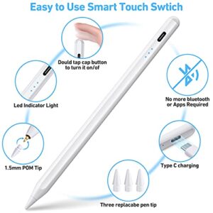 Stylus Pen for ipad, Active Pencil with Quick Charge, Palm Rejection Tilt Sensor, Magnetic Apple Pen Compatible with 2018-2022 iPad Pro 11"/12.9",iPad 10/9/8/7/6,iPad Mini 5/6,iPad Air3/4/5