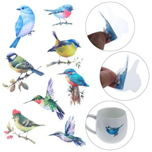 80Pcs Fly Bird Stickers Clear Bird Stickers Decals for Kids Children, PET Bird Stickers Craft Stickers for Scrapbooking, Card,Laptop,Wall, Window (20 Styles, 1-2 Inch)